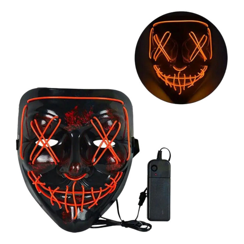 Disfraz The Purge Mascara Led + Capa Halloween– elchamitoimport